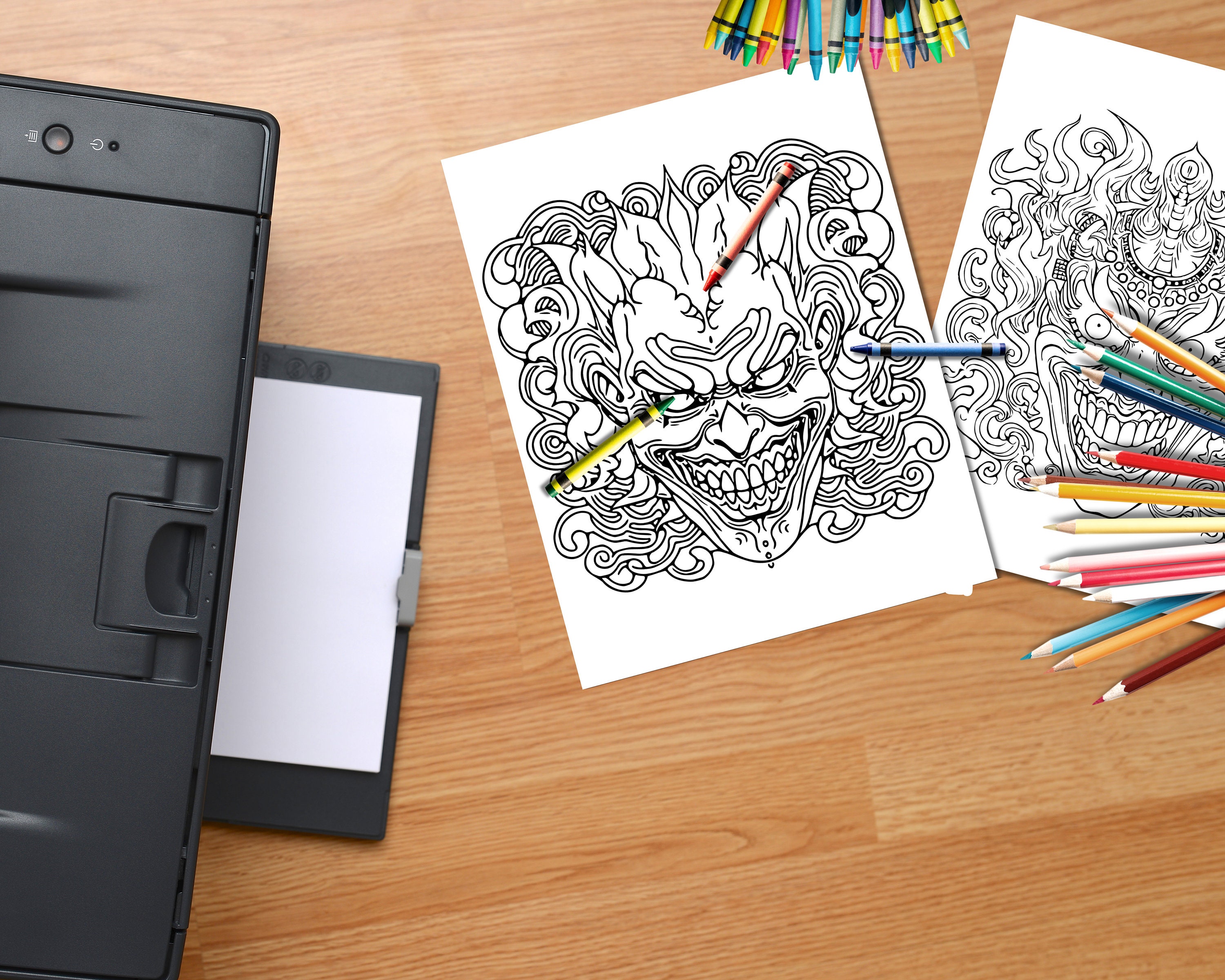 Mandala Evil Clowns 1 Coloring Book - Etsy