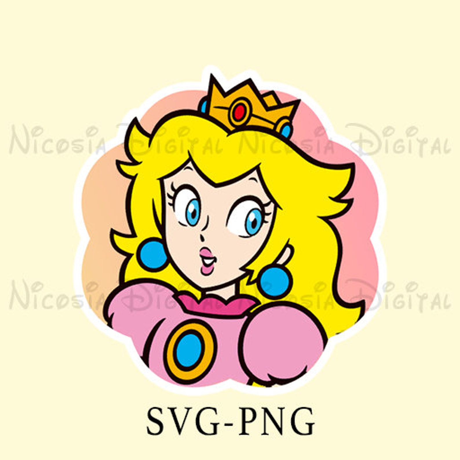 Princess Peach Svg, Princess Peach Png, Feeling Peachy Svg,feeling ...