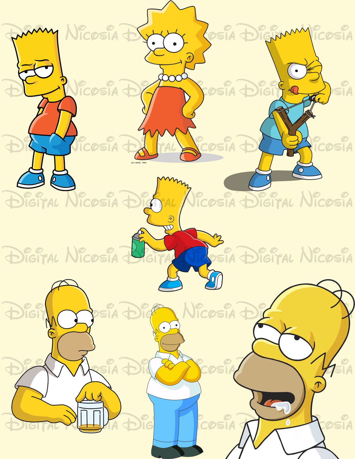 Simpsons Clip Art Bundle, Simpsons Svg Cut Files for Cricut ...