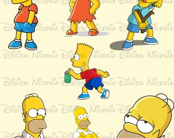 Simpsons Svg Cut Files for Cricut / Silhouette, Svg, Png, Pdf, Simpsons ...