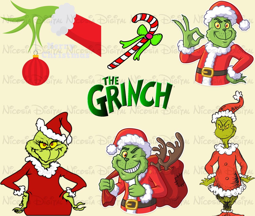 Grinch Png Bundle, Digital Prints, Grinch Christmas Png, the Grinch - Etsy