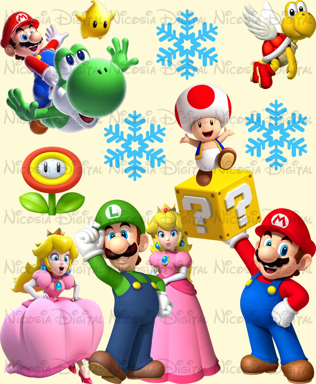 Mario PNG, Mario Clipart, Super Mario Bros PNG Instant Digital Download ...