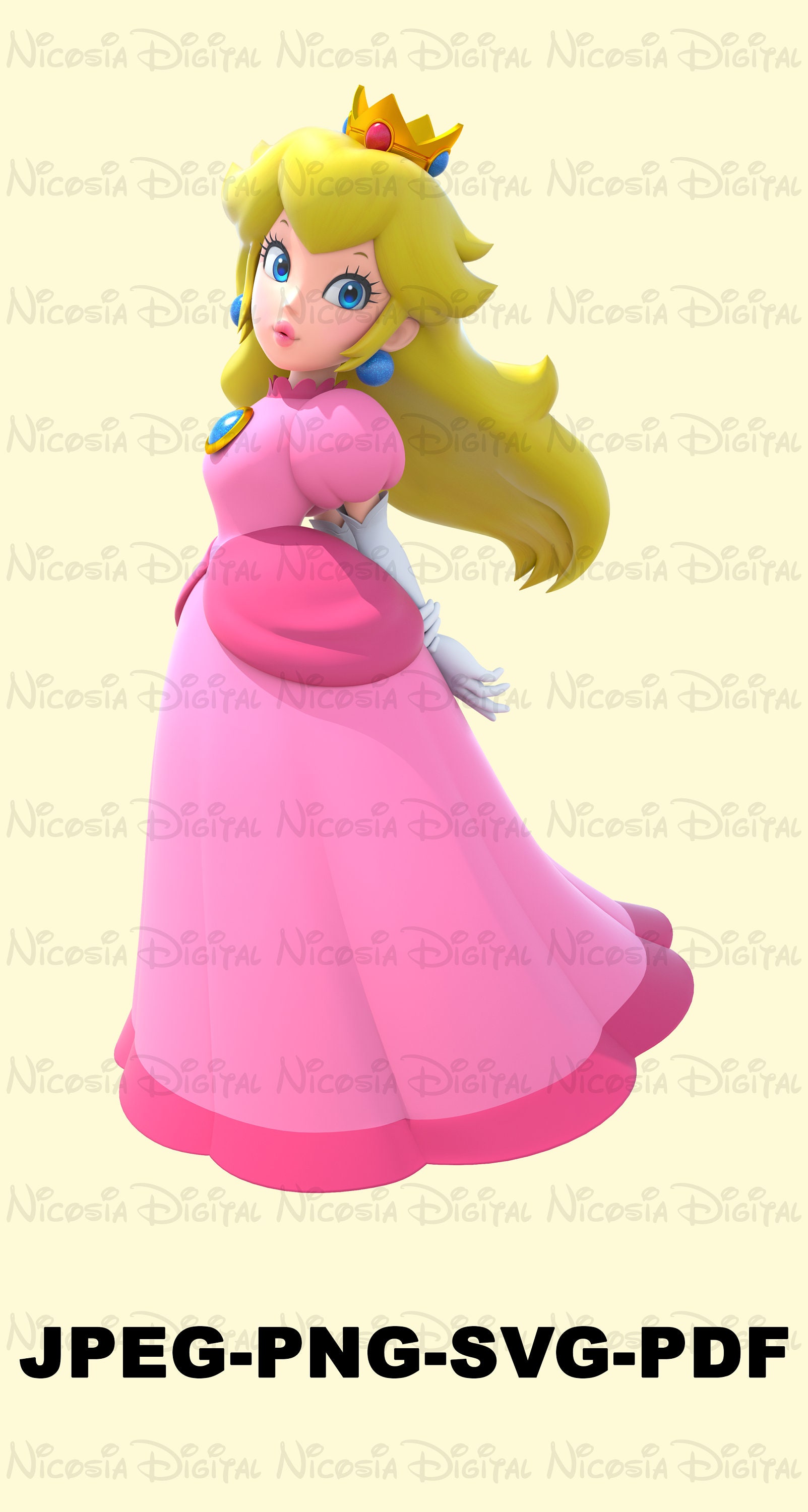 Princess Peach Svg, Princess Peach Png, Feeling Peachy Svg,feeling ...
