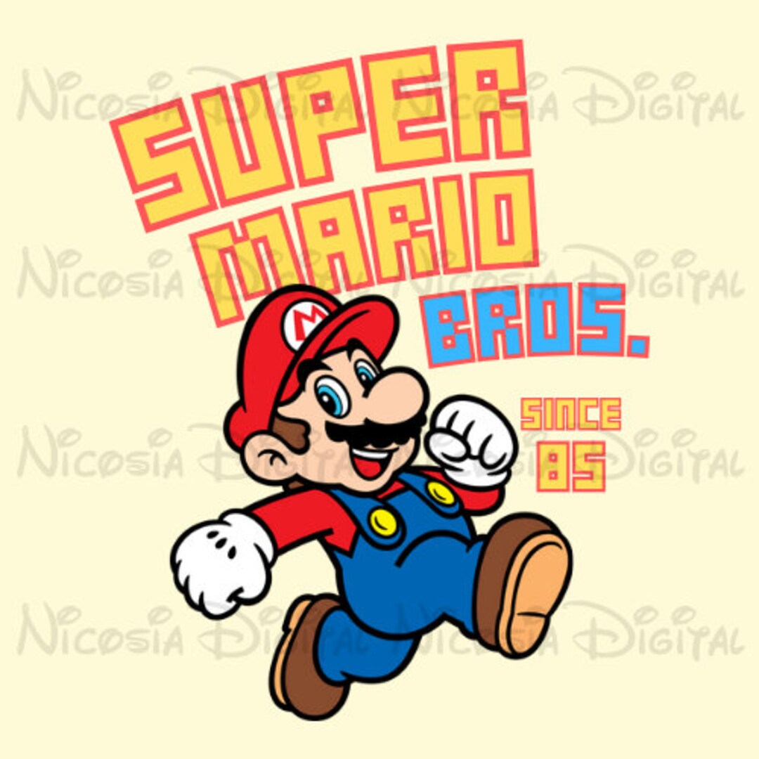 Super Mario Since 85 Retro Png, Super Mario Clipart, Printable Mario ...