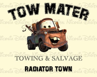 Tow Mater Towing and Salvage Svg Png Dxf Eps, Radiator Springs Svg ...