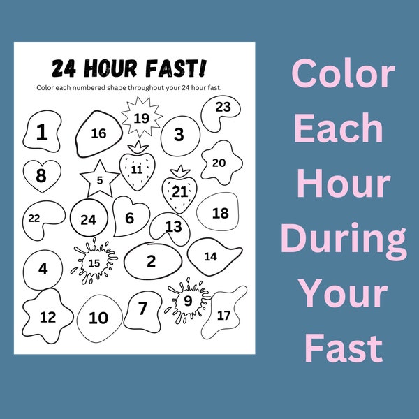 Intermittent Fasting Coloring - Etsy