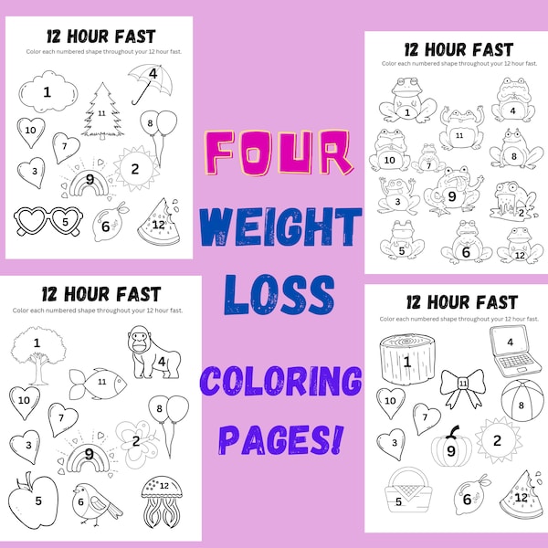 Intermittent Fasting Coloring - Etsy