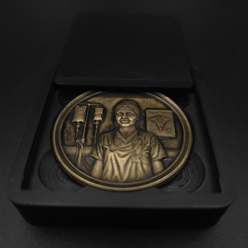 Female Nurse Challenge Coin, Doctor Gift, Healthcare Hero EDC Coin ...