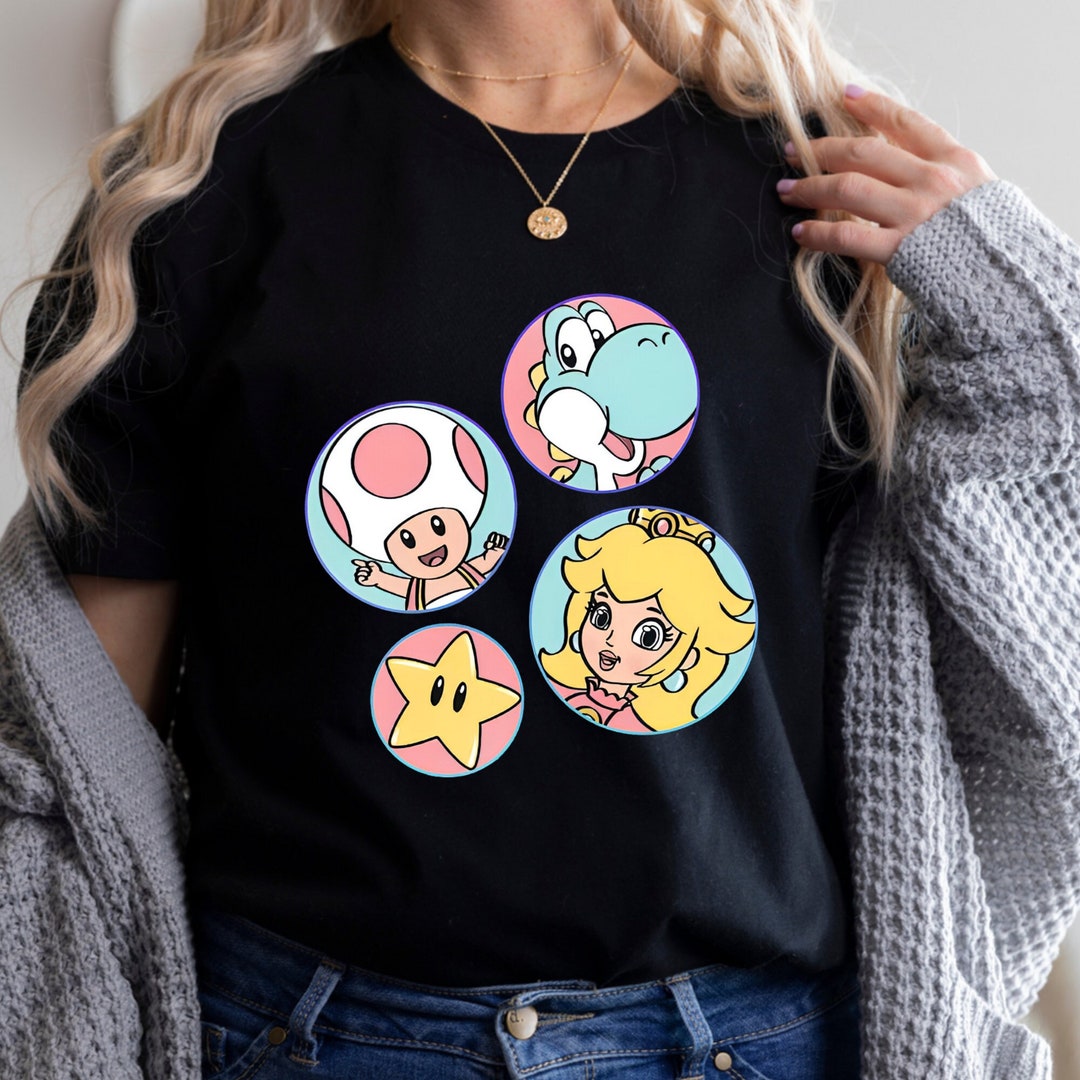 Mario Princess Girls Shirt, Princess Peach Mario Shirt, Princess Peach ...