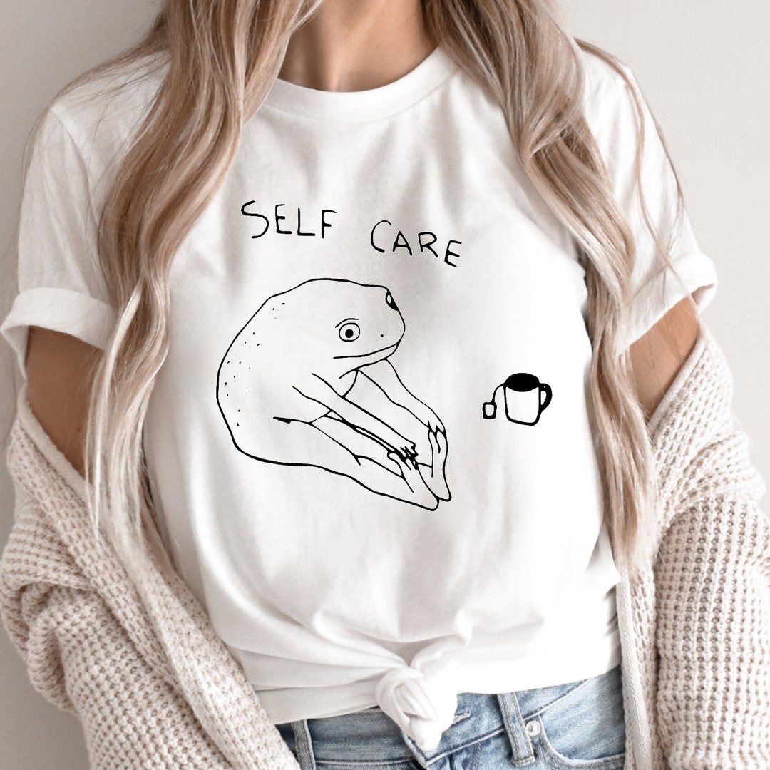 Funny Frog Self Care T-shirt, Funny Frog Self Care Retro T-shirt ...
