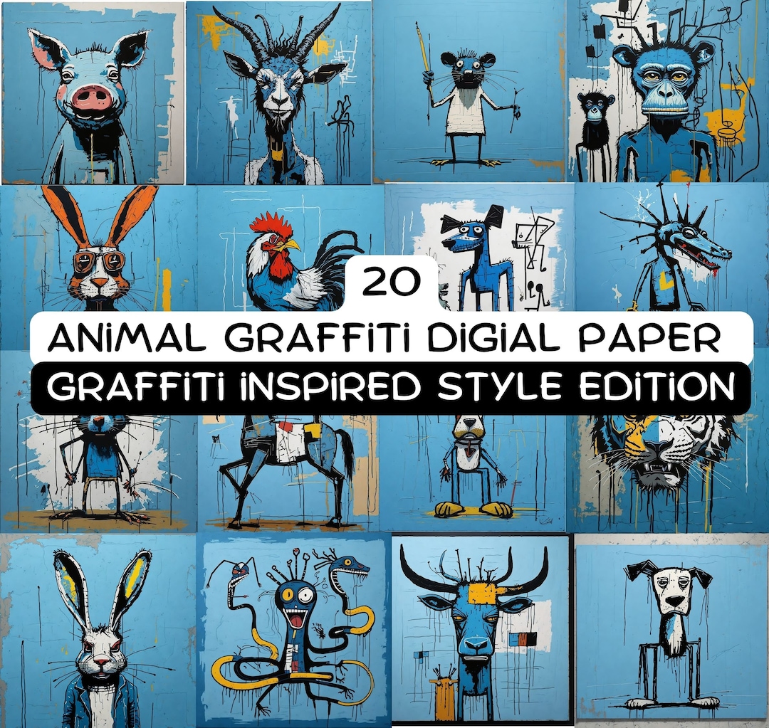Animals Graffiti Inspired Style Digital Images Weird Animals Art ...