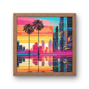 Acrylic Paint Urban Scene Wall Art Vibrant Urban Decor Downtown Art ...
