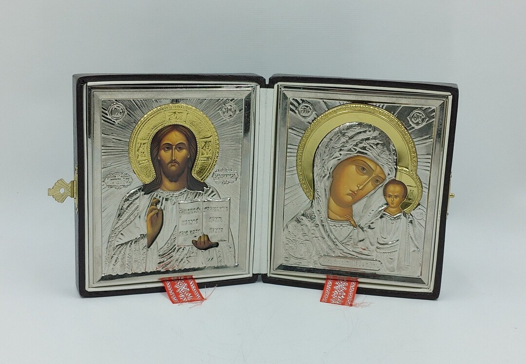 Picture Frame Christian Catholic Icon Jesus and Virgin Mary - Etsy