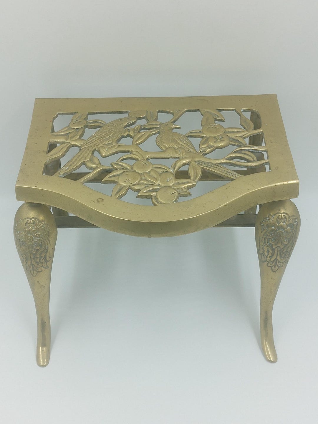 Vintage Brass Fireplace Footman Stand Pot Warmer - Etsy