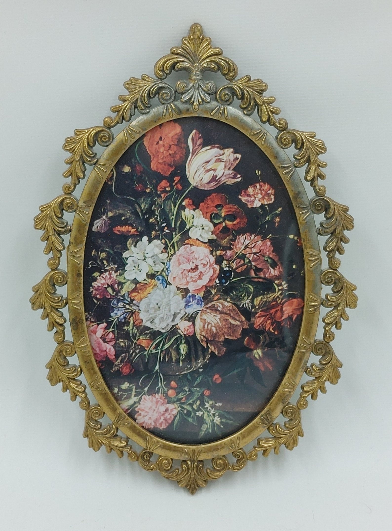 Vintage Ornate Brass Italian Frame With Flowers - Etsy