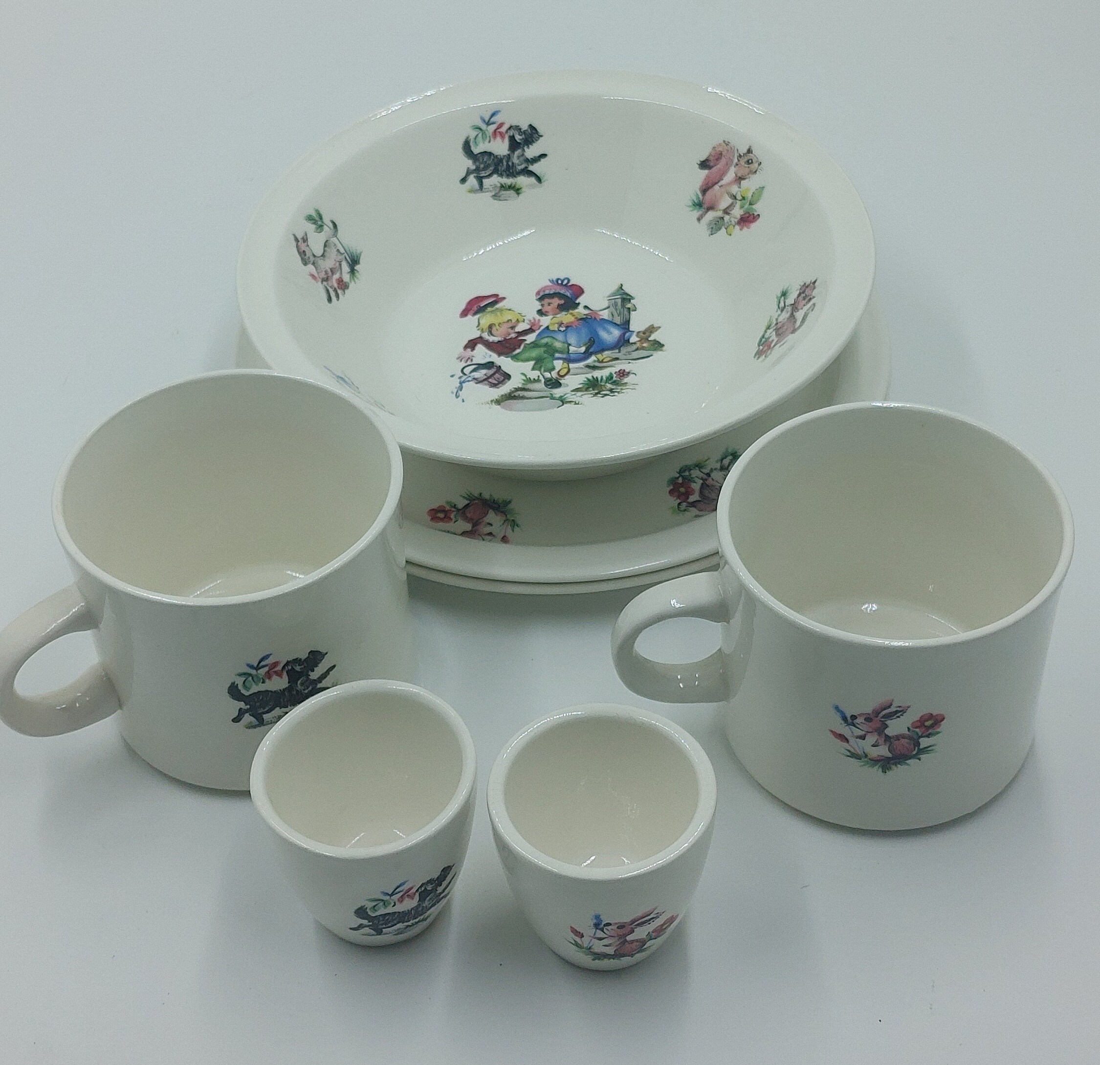 Arklow Ceramic Nursery Rhyme Dish Set - Etsy