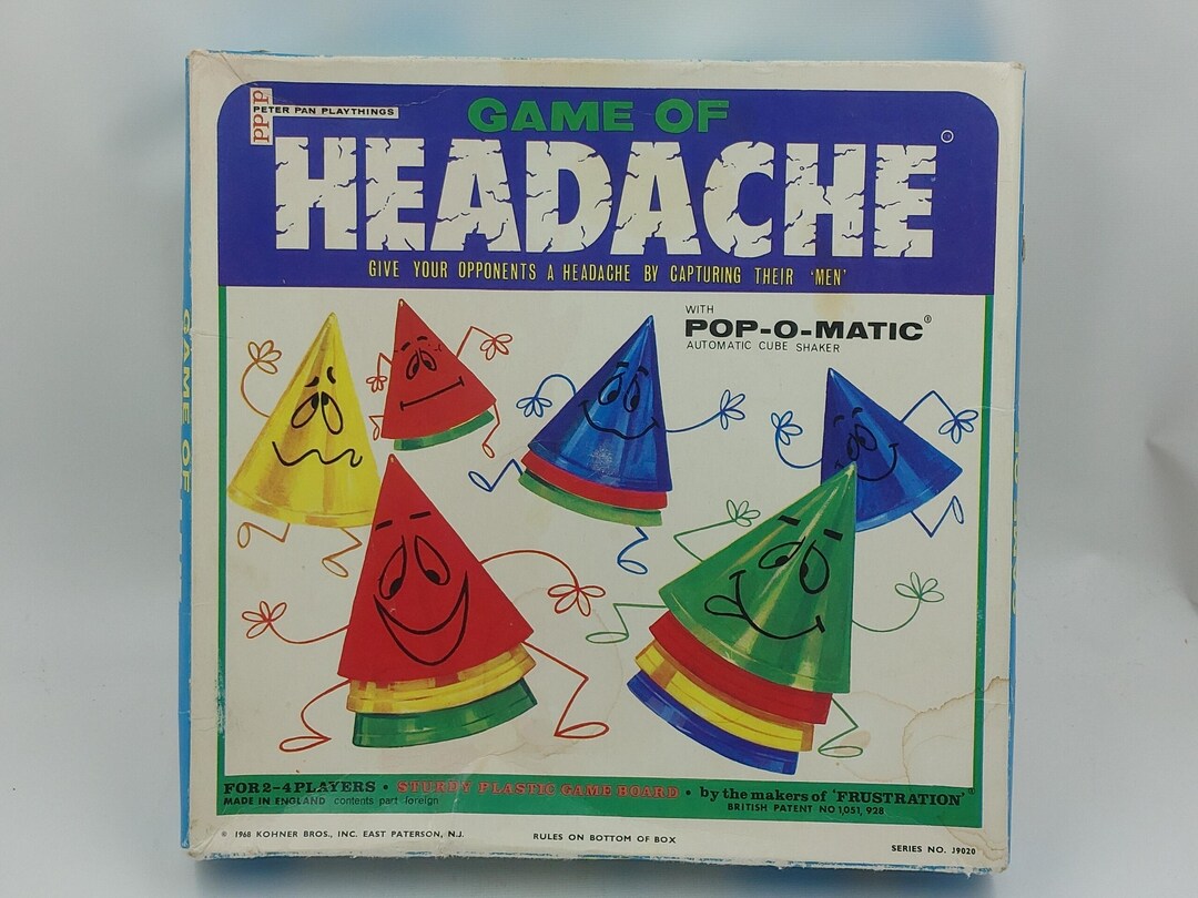 Vintage 1968 Headache Game Board - Etsy