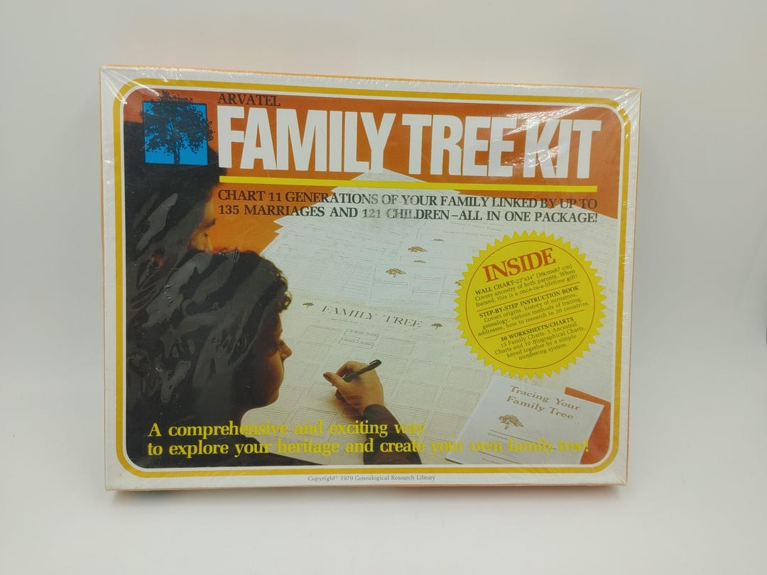 Vintage 1979 Arvatel Family Tree Kit - Etsy