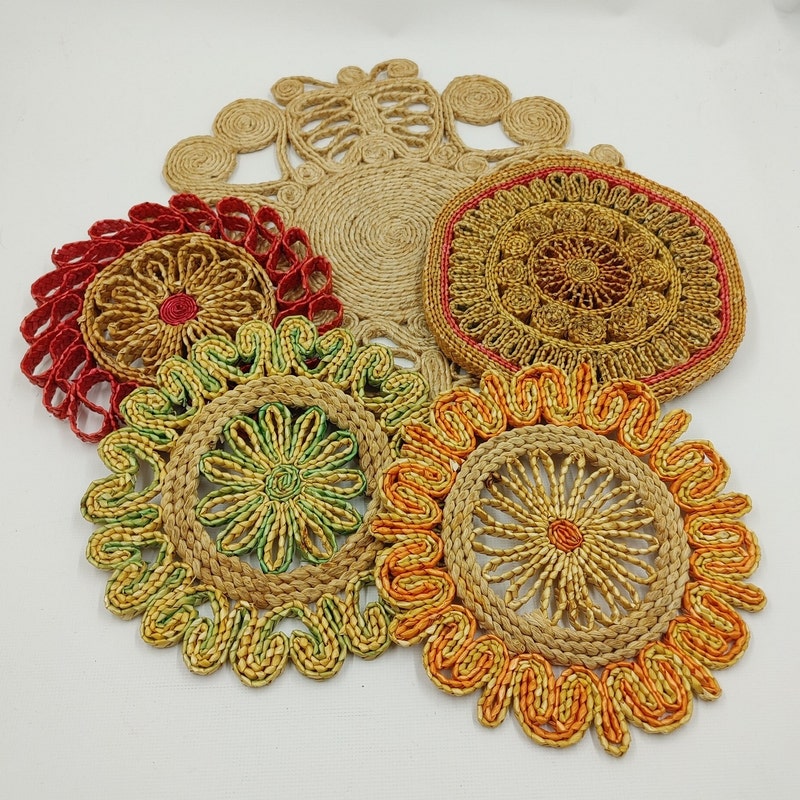 Straw Trivets - Etsy