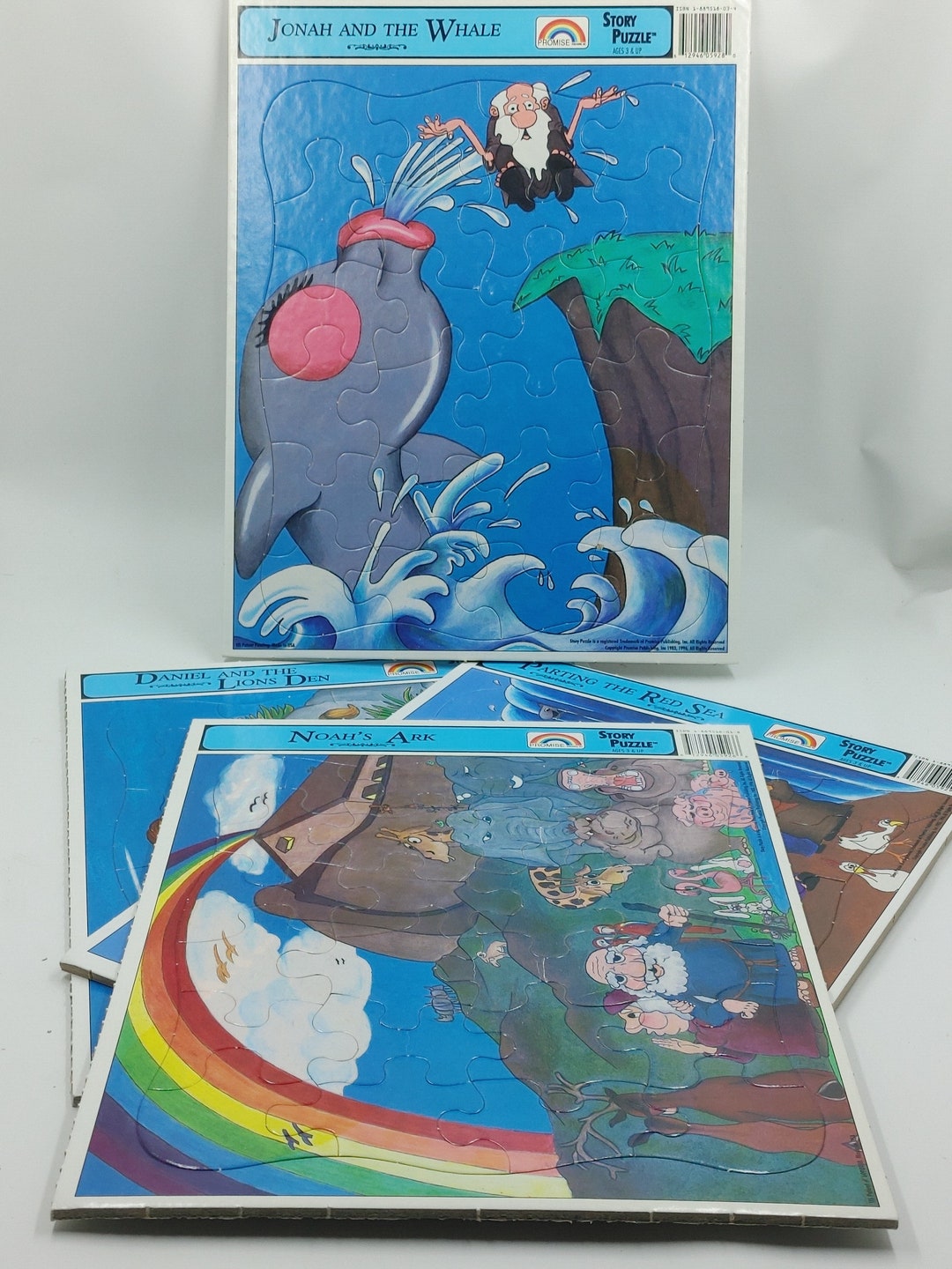 Vintage Bible Story Puzzles Set of 4 - Etsy