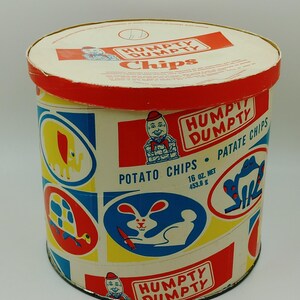 Vintage Advertising Potato Chip Humpty Dumpty Container - Etsy