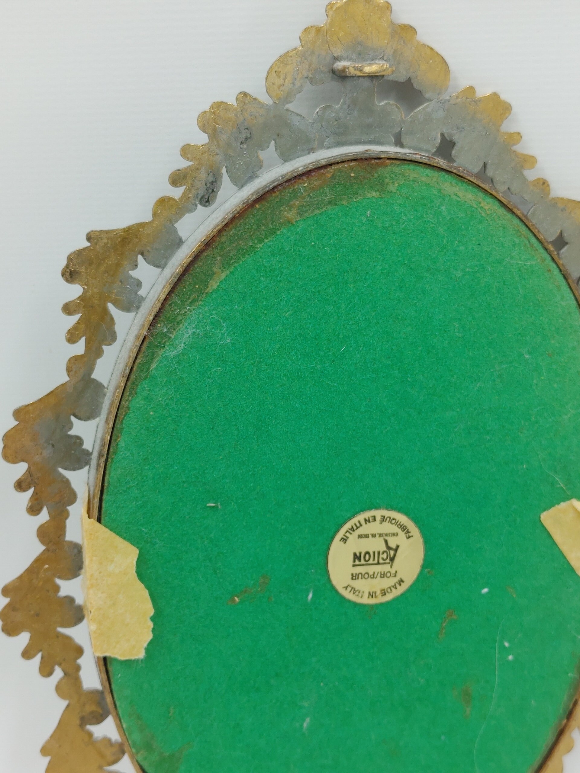 Vintage Ornate Brass Italian Frame With Flowers - Etsy