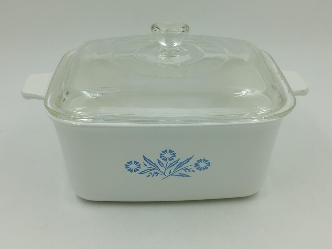 Vintage Corning Ware Blue Cornflower P-4-B Dish With Lid - Etsy