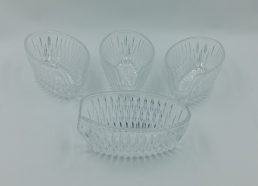 Vintage Rest Utensil Holder Clear Glass - Set of 4 - Etsy