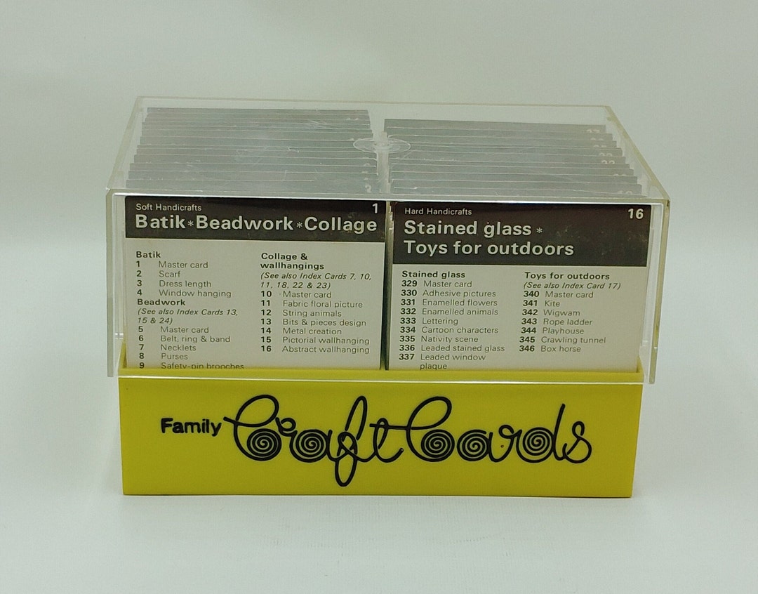 Vintage Family Craft Cards - Etsy