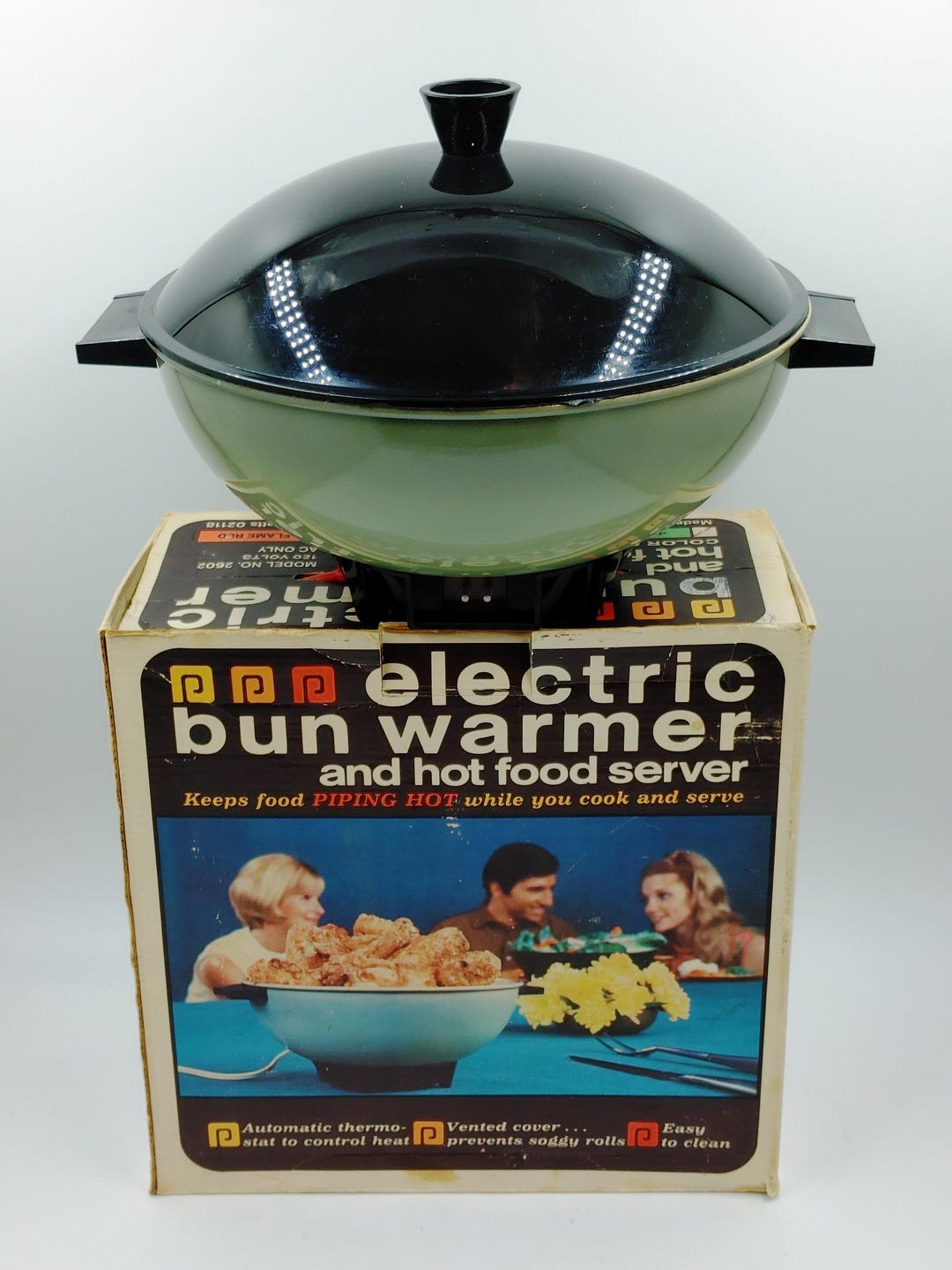 Vintage Cornwall Electric Bun Warmer & Hot Food Server – Original Box ...