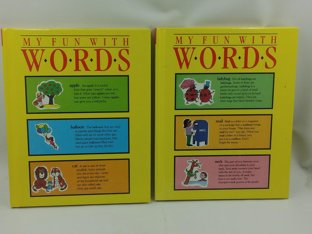 Vintage 1991 My Fun With Words Dictionary 2 Volumes - Etsy