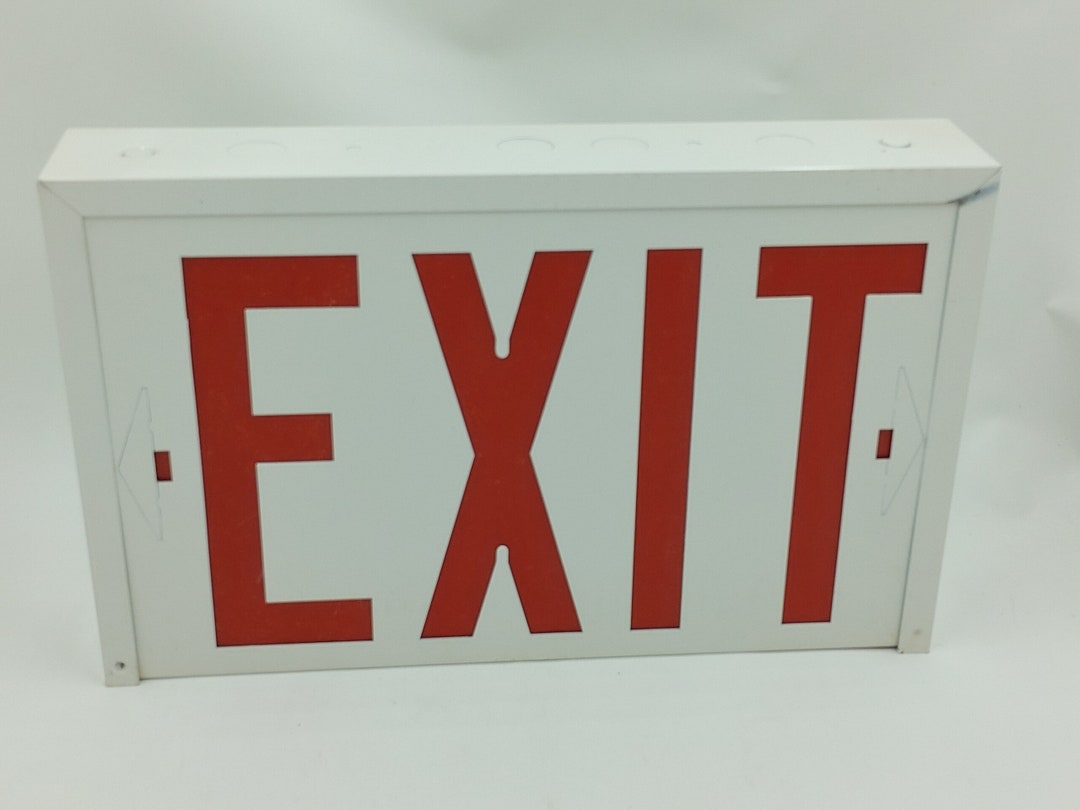 Vintage Emergi-lite EXIT Metal Box Sign Lighted - Etsy