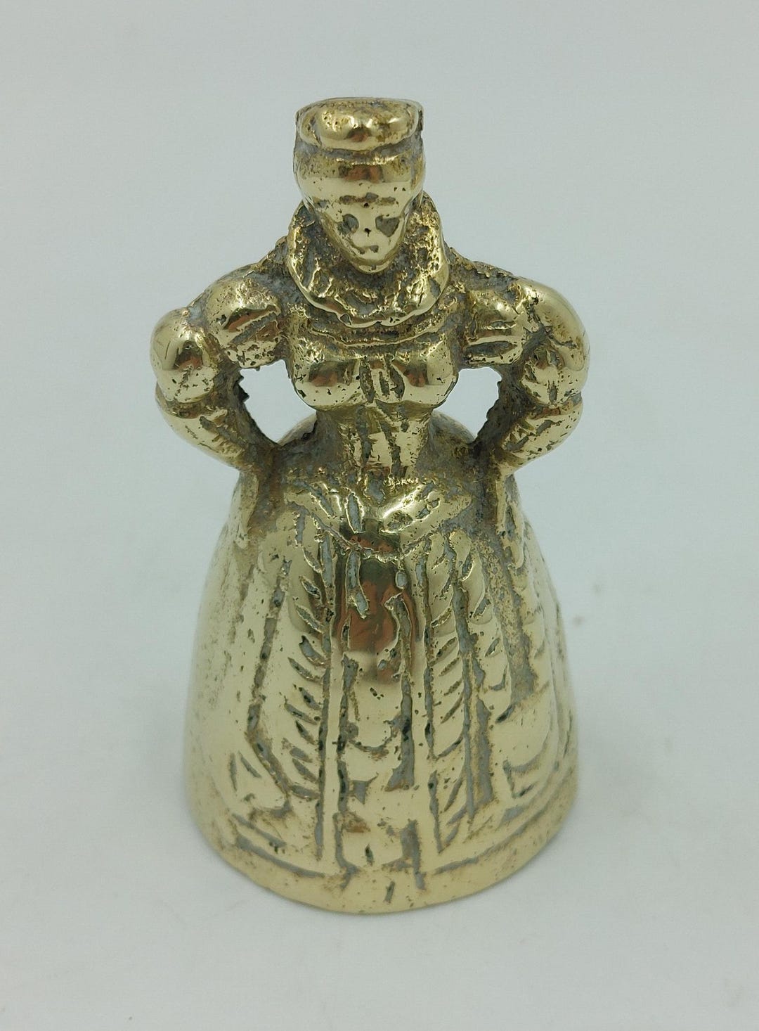 Vintage Brass Victorian Lady Bell - Etsy