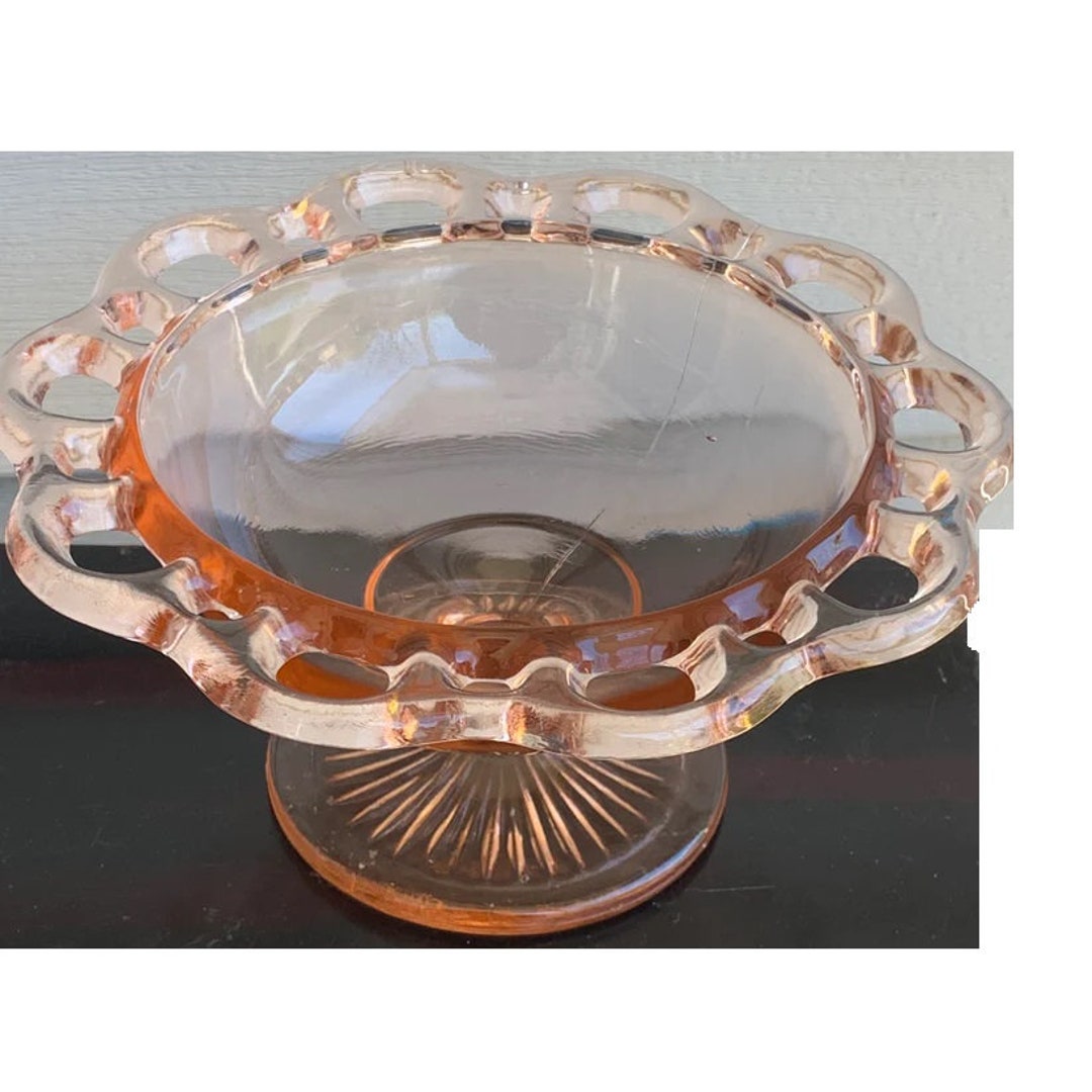 Depression Glass Old Colony Lace Edge Pedestal Bowl - Etsy
