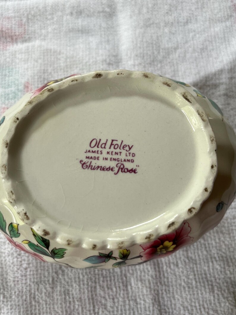 OLD FOLEY James Kent Ltd Chinese Rose Pattern Vintage Sugar Bowl/lid - Etsy