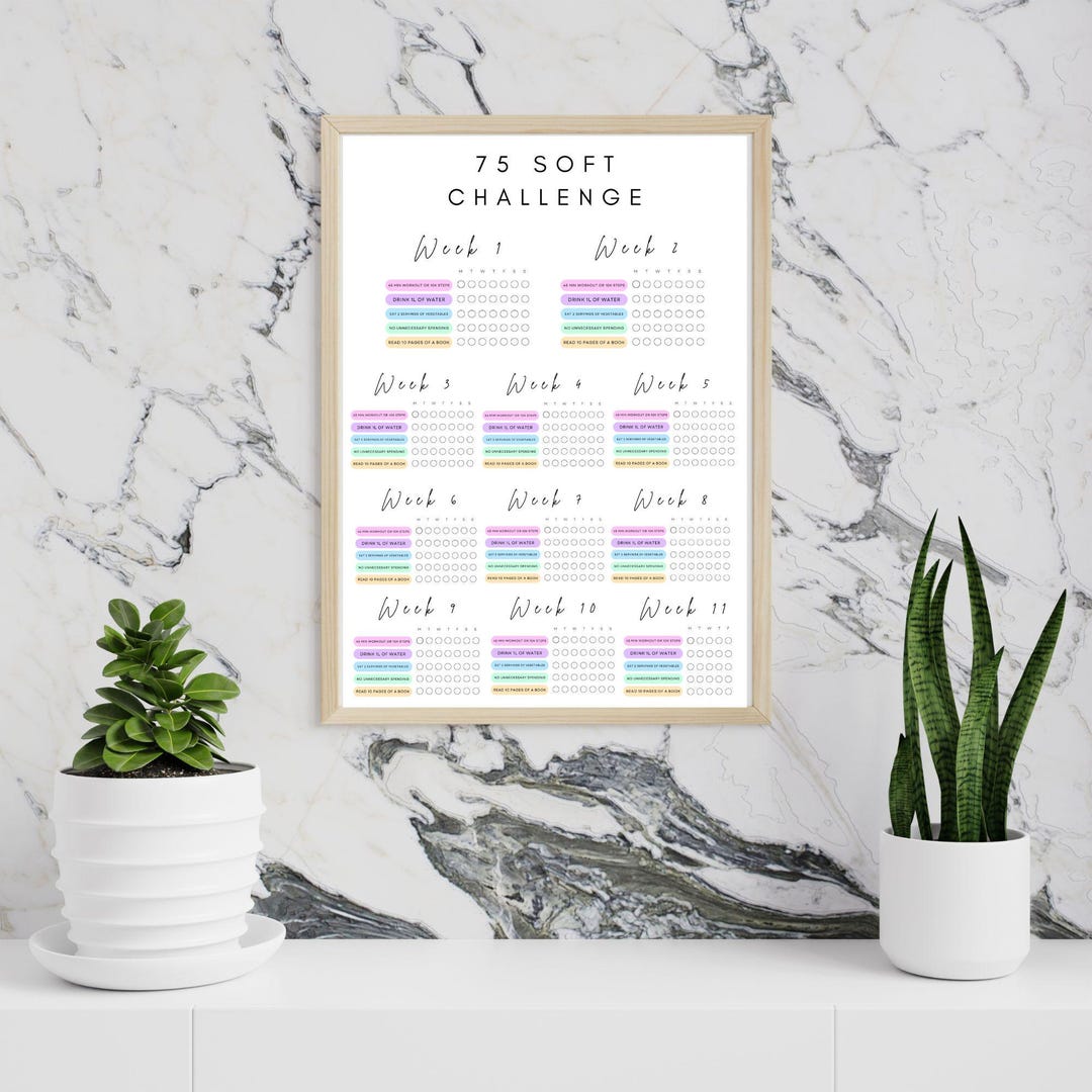 75-day Fitness Challenge Poster DIGITAL & CUSTOMISABLE - Etsy UK