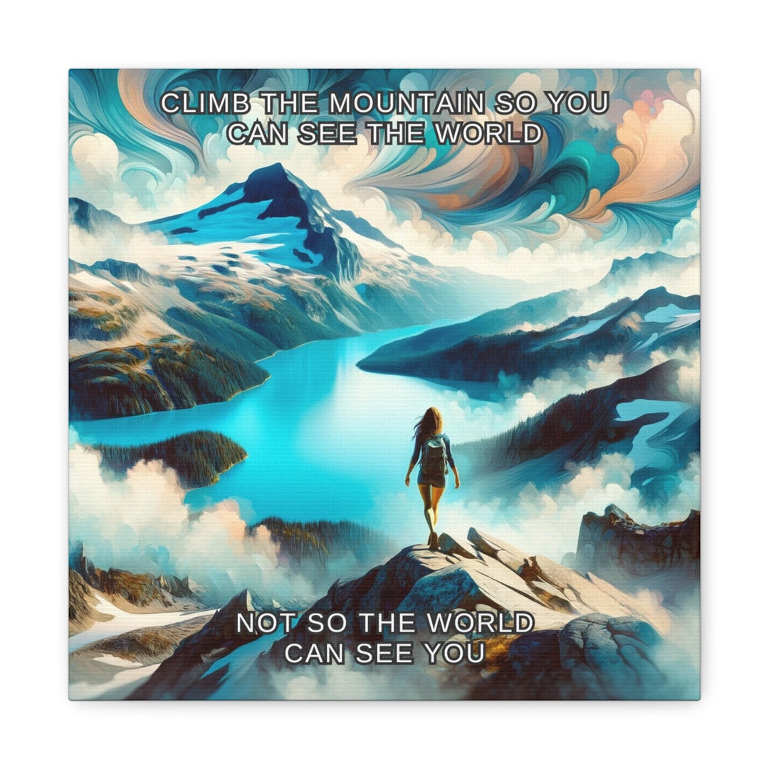 Mountain Inspirational Art Print, Panorama Ridge Landscape, Adventure ...