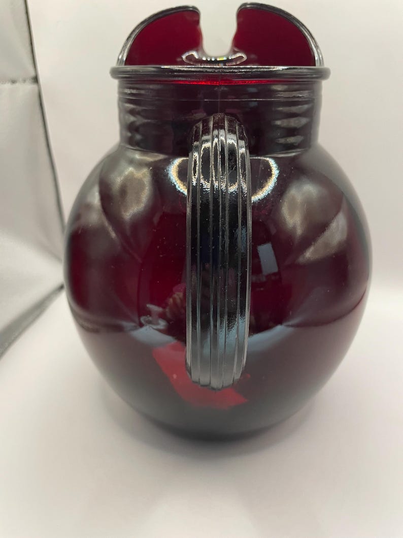 Vintage Royal Ruby Pitcher Set: Anchor Hocking Windsor Tumblers - Etsy