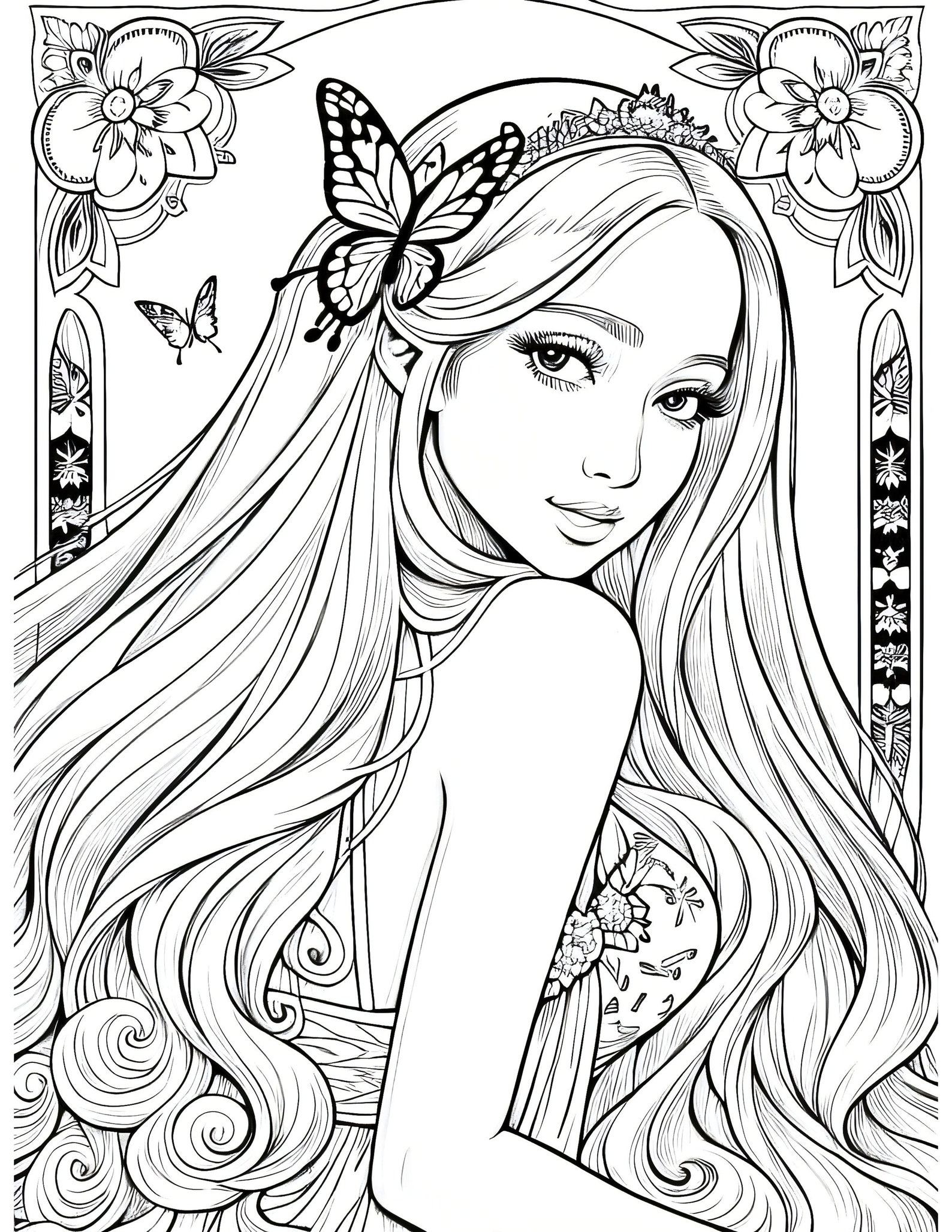 Princess Coloring Pages - Etsy