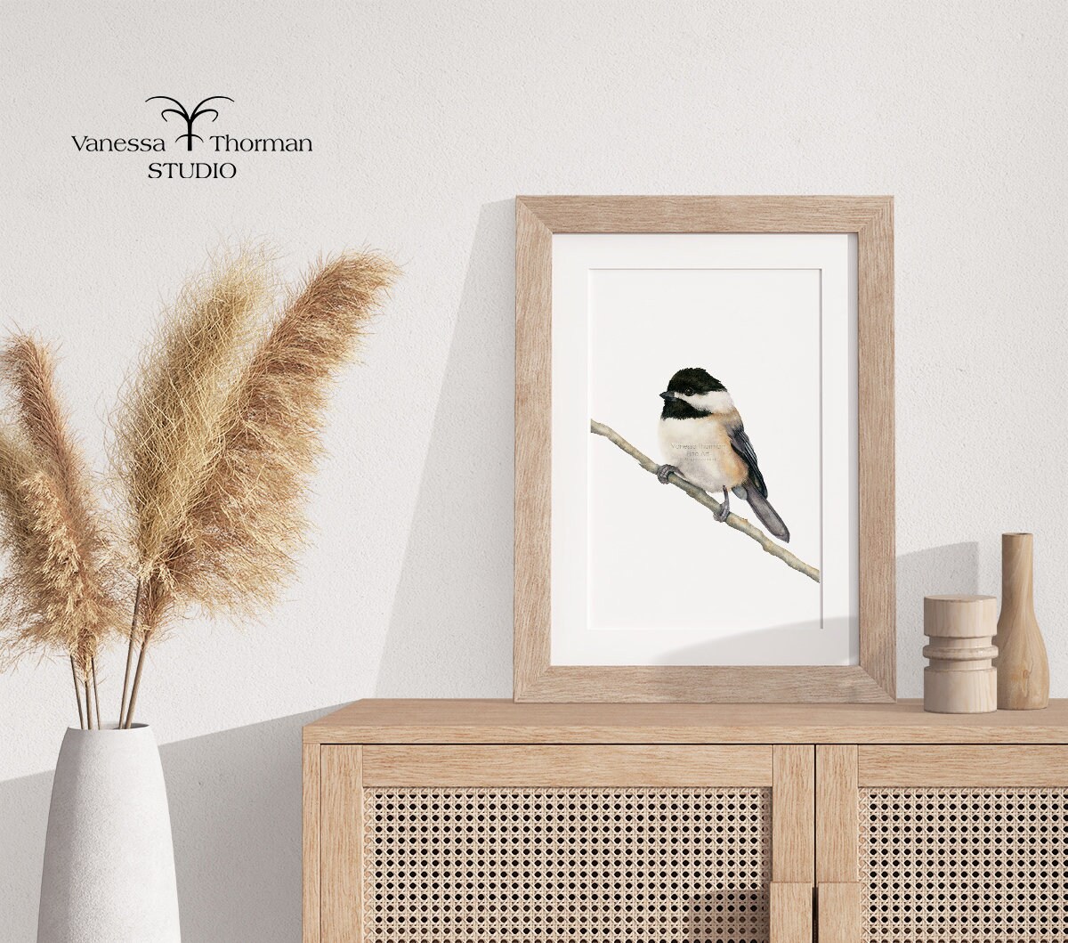 Carolina Chickadee Art Print for Bird Nerds Chickadee Wall Decor ...