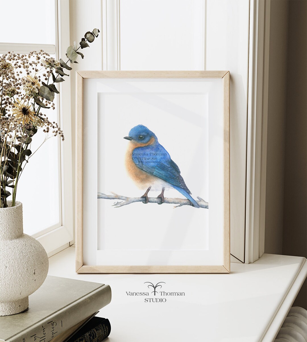 Bluebird Gift for Mom | Mom Bird Nerd | Bluebird Art | Mother's Day ...