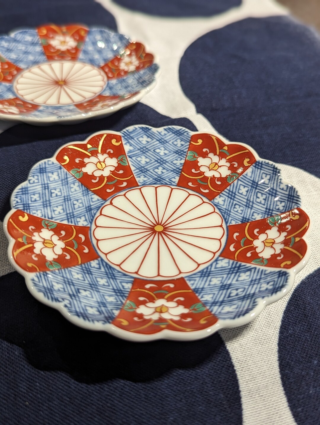 Japanese Authentic HASAMIK-YAKI Style Porcelain Plates/ Small Side ...