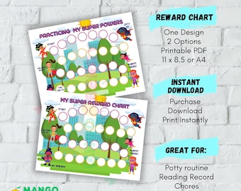 Cute Sea Creature Reward Chart, Printable Reward Chart, Toddler Reward ...