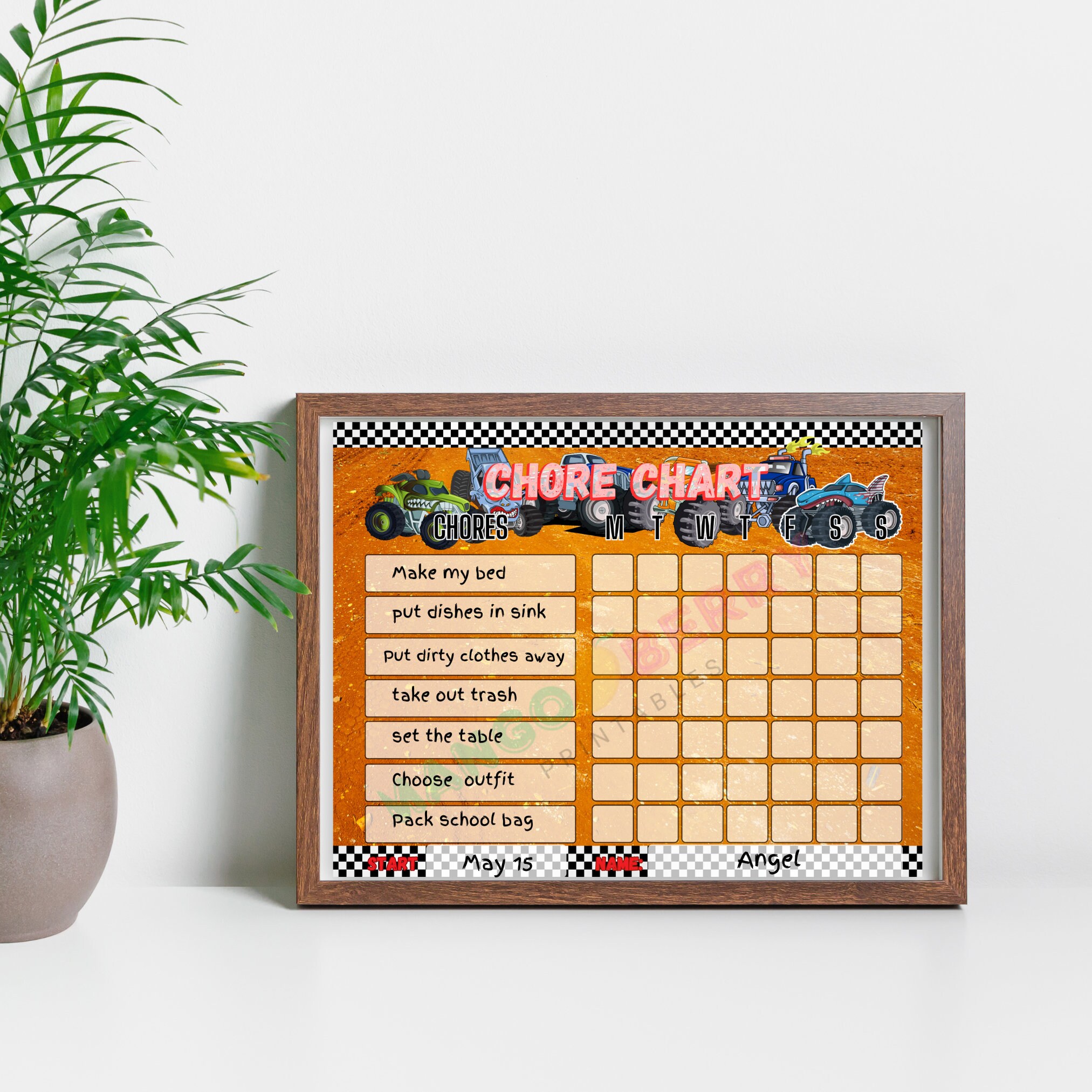 Printable Chore Chart, Toddler Kids Routine Chart, Reward Chart, Child ...