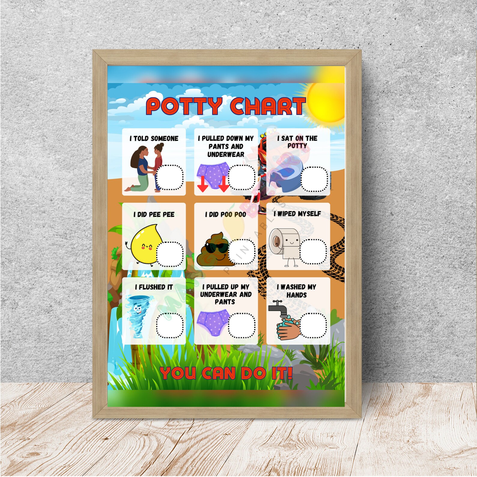 Visual Cues Potty Chart Blaze and the Monster Machines - Etsy