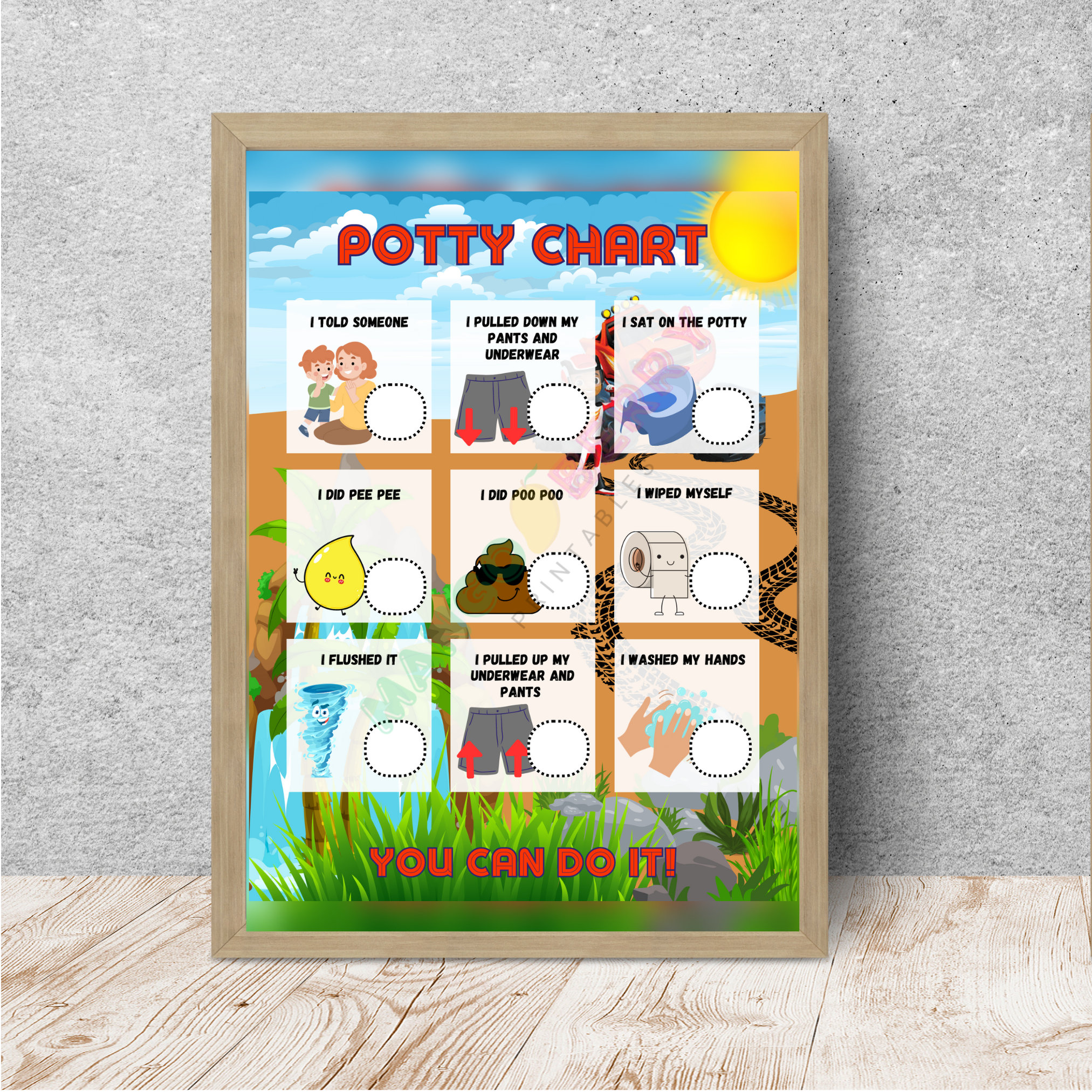 Visual Cues Potty Chart Blaze and the Monster Machines - Etsy