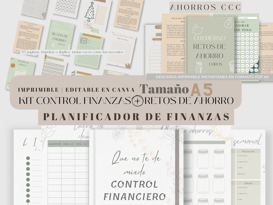 Expense and Savings Planner in Spanish, Spanish Finance Planner, Budget ...