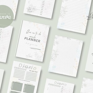 Daily Planner Pdf Editable in Canva, Planner in Spanish, Daily Planner ...