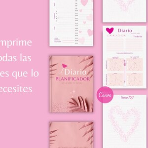 Daily Planner Pdf Editable in Canva, Planner in Spanish, Daily Planner ...