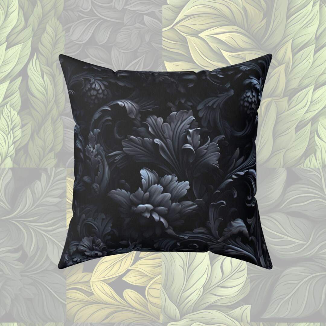 Cozy Dark Academic Decor, Dark Academia Nature Pillow, Gothic Home ...